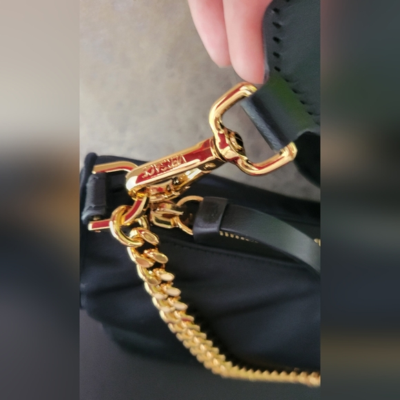 Versace | Bags | Versace Nylon Tribute Chain Crossbody Shoulder Bag ...